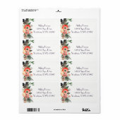 Floral return address label | Zazzle
