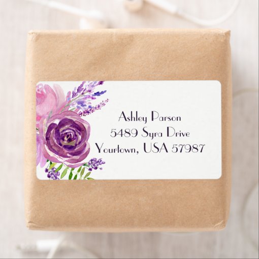 Floral return address label | Zazzle