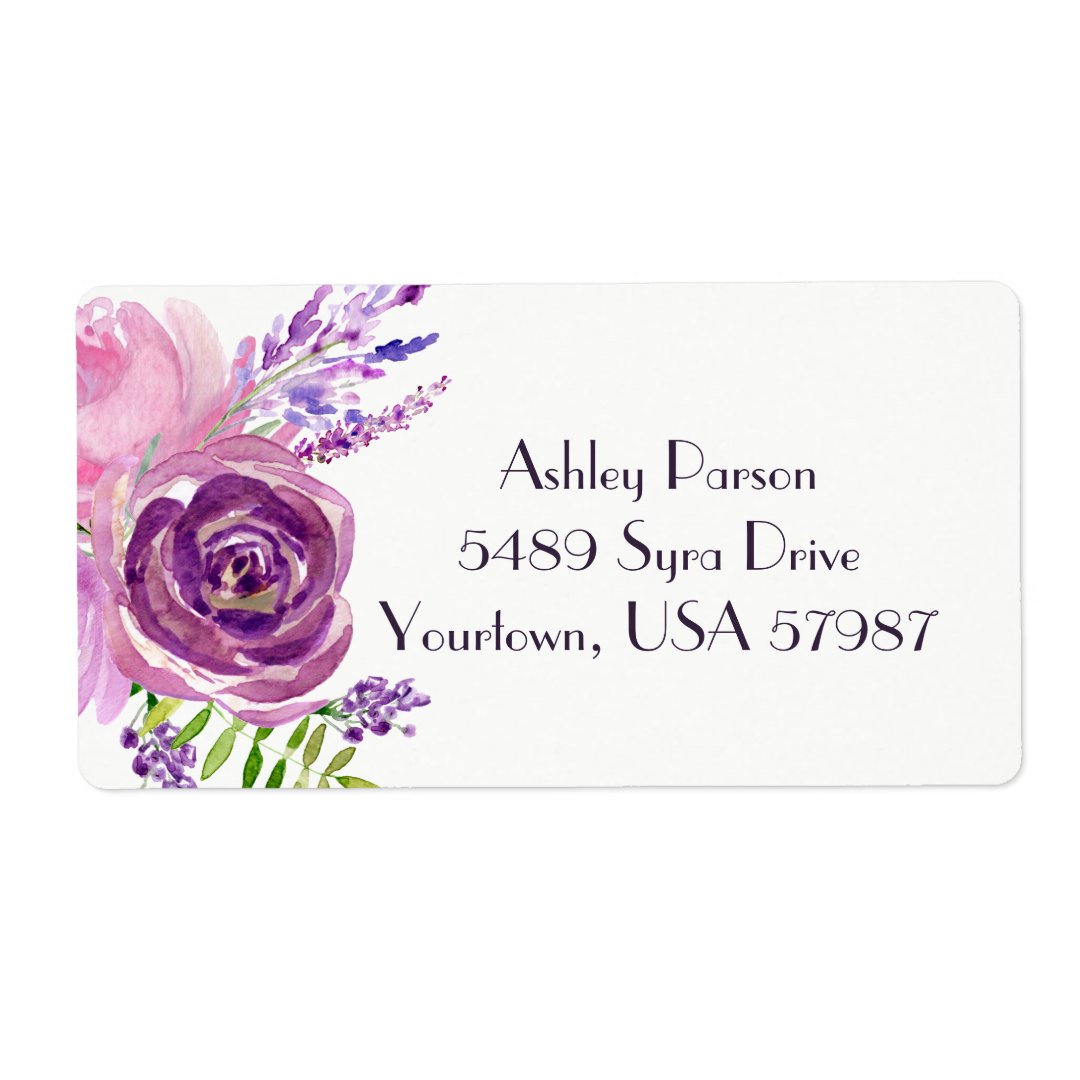 Floral return address label | Zazzle