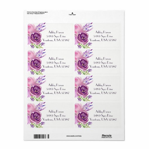 Floral return address label | Zazzle