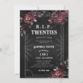Floral RIP 20s 30th Birthday Death to my Youth Invitation | Zazzle