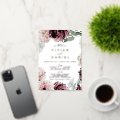 Floral Romance | Rose Gold Foil All In One Wedding Foil Invitation | Zazzle