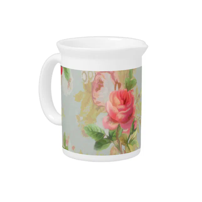 Floral Rose Pitcher | Zazzle
