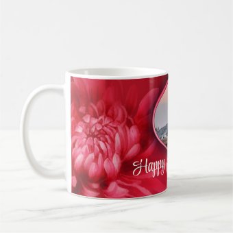 Floral ruby anniversary custom photo mug | Zazzle