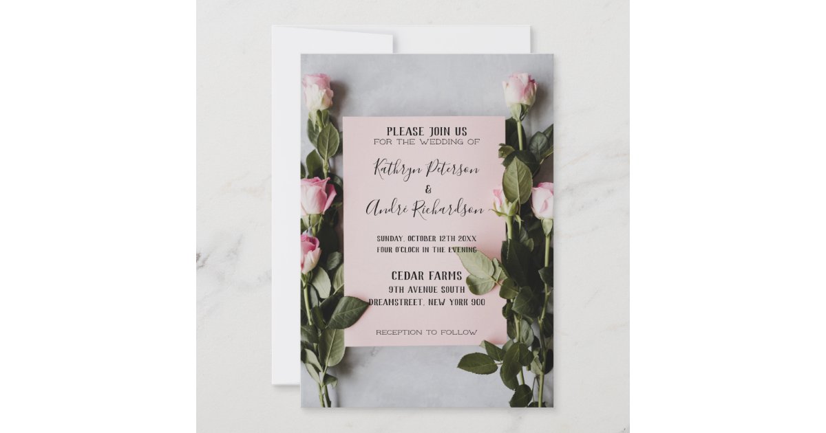 Floral Rustic Wedding Invitation | Zazzle