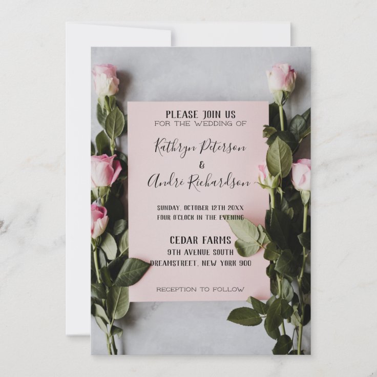 Floral Rustic Wedding Invitation | Zazzle
