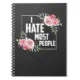 Floral Sarcasm inappropriate Saying Flowers Notebook | Zazzle