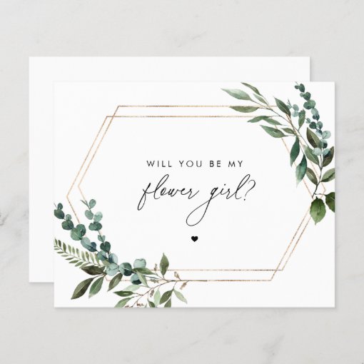 Floral Script Will You Be My Flower Girl | Zazzle