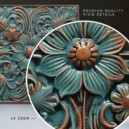 Floral Seamless Victorian Indigo Blue Patterns Ceramic Tile | Zazzle