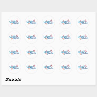 Floral Shabbat Shalom Classic Round Sticker | Zazzle