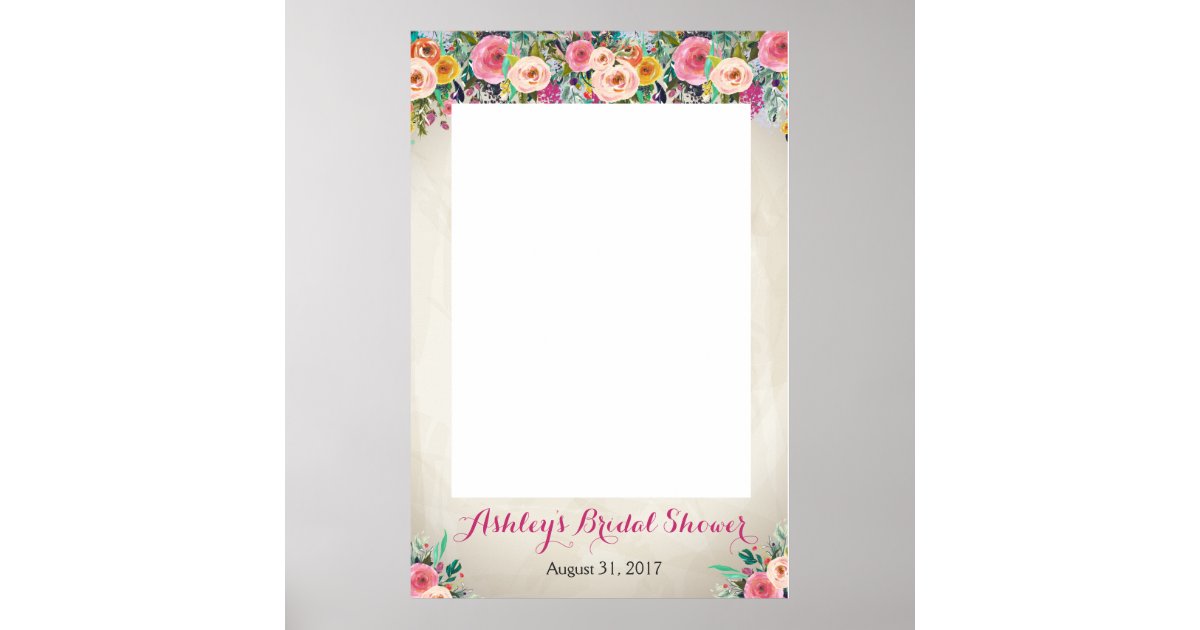 Floral shower Photo Prob Poster | Zazzle