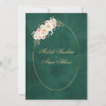 Floral & Simple Frame Green Islamic Muslim Wedding Invitation | Zazzle