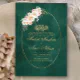Floral & Simple Frame Green Islamic Muslim Wedding Invitation | Zazzle