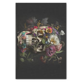 Floral Skull Goth Pagan Monogram Initials Tissue Paper | Zazzle
