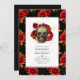 Floral Skull QR Code RSVP Gothic Wedding Invitation | Zazzle