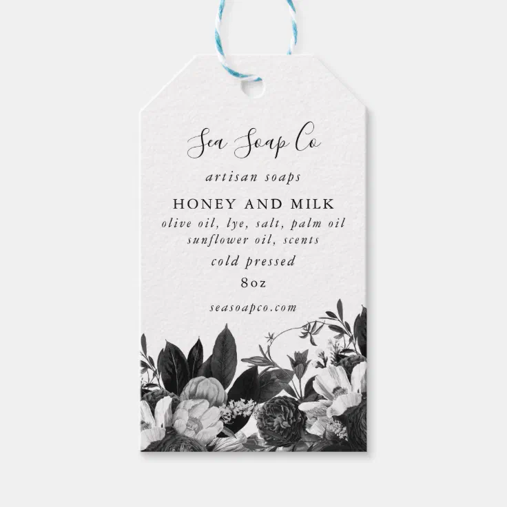 Floral Soap Tag | Zazzle
