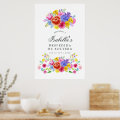 Floral Spanish Fiesta Bridal Shower Welcome Poster | Zazzle