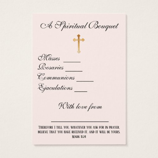 Floral Spiritual Bouquet Prayer Holy Card | Zazzle