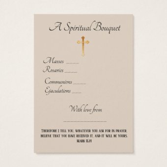 Floral Spiritual Bouquet Prayer Holy Card | Zazzle