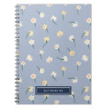 Floral Spring Daffodil | Dusty Blue Personalized Notebook | Zazzle