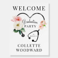 Floral Stethoscope Doctor Nurse Graduate Welcome Foam Board | Zazzle