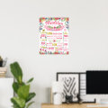 Floral Summer First Birthday Party sign poster | Zazzle