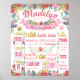 Floral Summer First Birthday Party sign poster | Zazzle