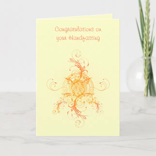 Floral Sun Handfasting Congratulations Card | Zazzle