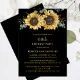 Floral Sunflower 60th Birthday Party Gold Foil Invitation | Zazzle