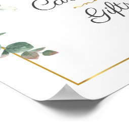 Floral Sunflower Eucalyptus Rustic Cards and Gifts Poster | Zazzle