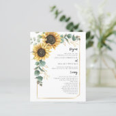 Floral Sunflower Greenery Wedding Program | Zazzle