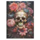 Floral Textured Skull Decoupage Tissue Paper | Zazzle