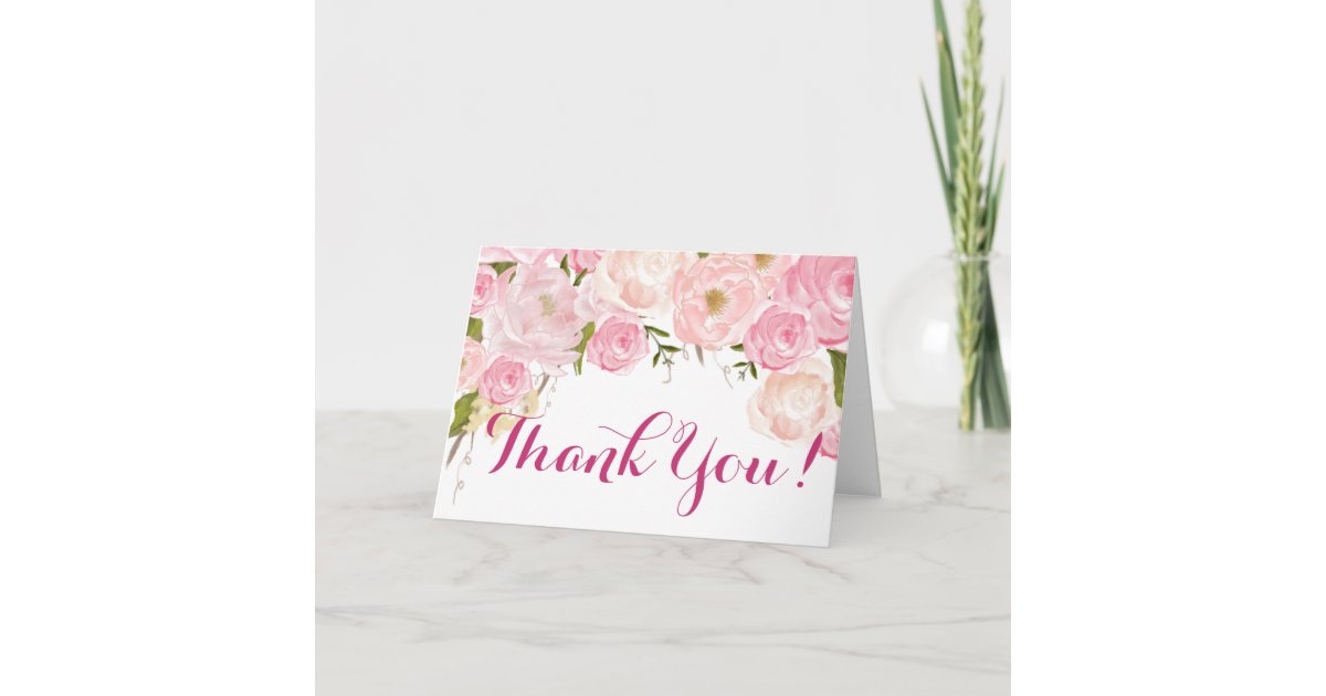 Floral Thank you Note | Zazzle.com
