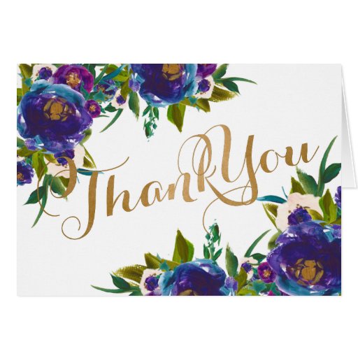 Floral Thank You Note Card | Zazzle