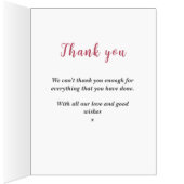 Floral Thank You Rose Appreciation Oversized Card | Zazzle