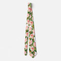 Floral Tropical Palm Pink Flowers Botanical Neck Tie | Zazzle