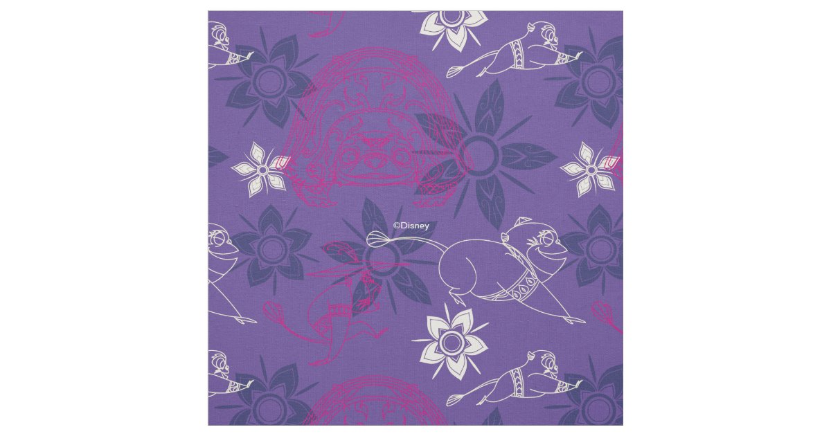 Floral Tuk Tuk & Ongi Pattern Fabric | Zazzle