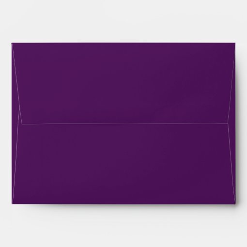 Floral Ultra Violet Purple Wedding Invitation Envelope | Zazzle