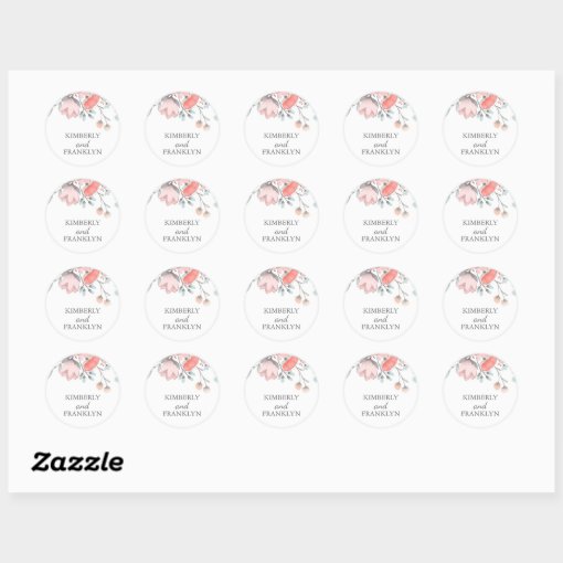 Floral Vintage Classic Round Sticker | Zazzle