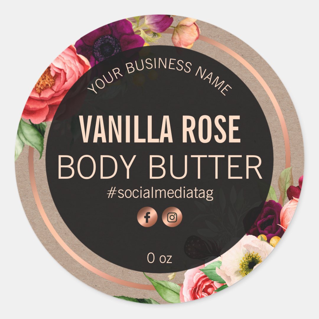 Floral Vintage Product Labels | Zazzle