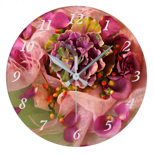 Floral Wall Clock | Zazzle.com