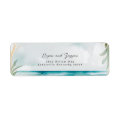 Floral Watercolor Beach Scene Wedding Address Label | Zazzle