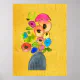 Floral watercolor colorful flowers poster | Zazzle