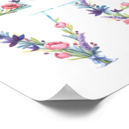 Floral Watercolor Love Art Print | Zazzle