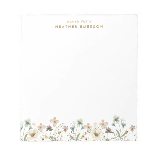 Floral Watercolor Notepad | Zazzle