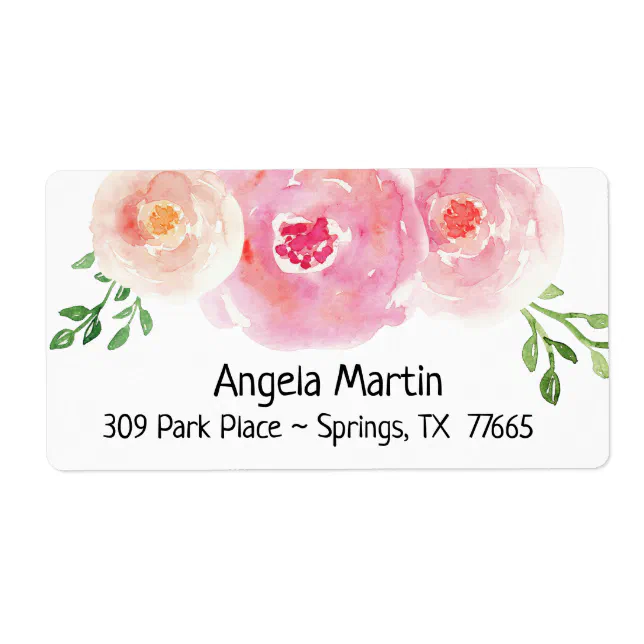 Floral Watercolor Return Address Label | Zazzle