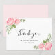 Floral watercolor spring / summer rose wedding thank you card | Zazzle