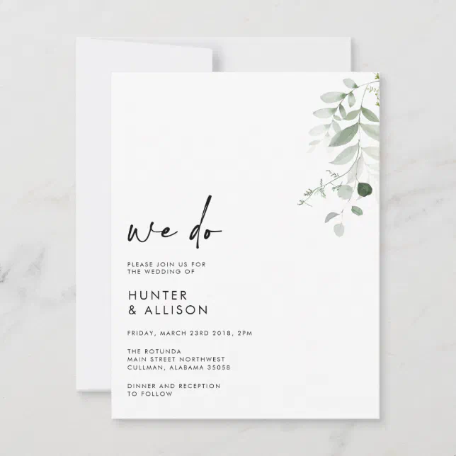 Floral We Do Wedding Invitation | Zazzle