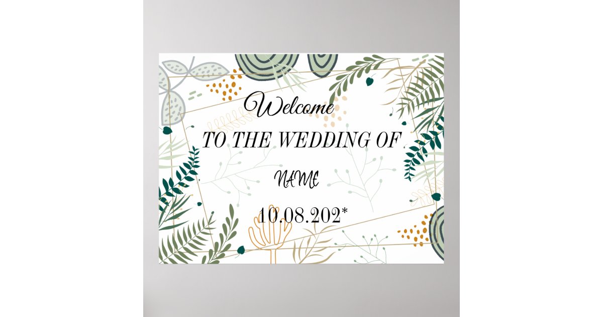 Floral wedding background poster | Zazzle.com