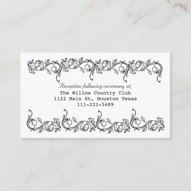 Floral Wedding Enclosure Cards | Zazzle